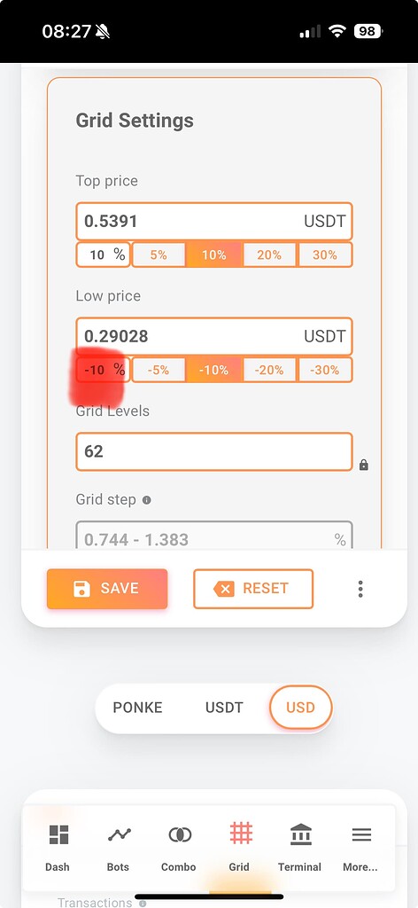 Input Field Grid Bot Setting Input Low Price Grid Bot Not Working Properly Bug Reports